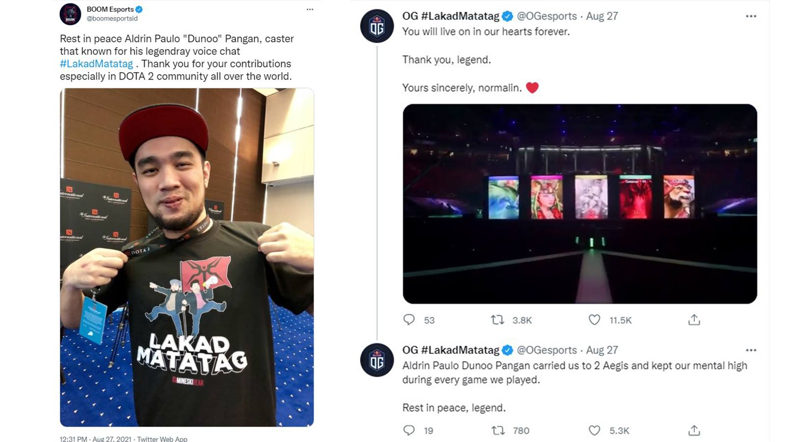 Dunoo is fondly remembered by the Dota 2 community | ONE Esports