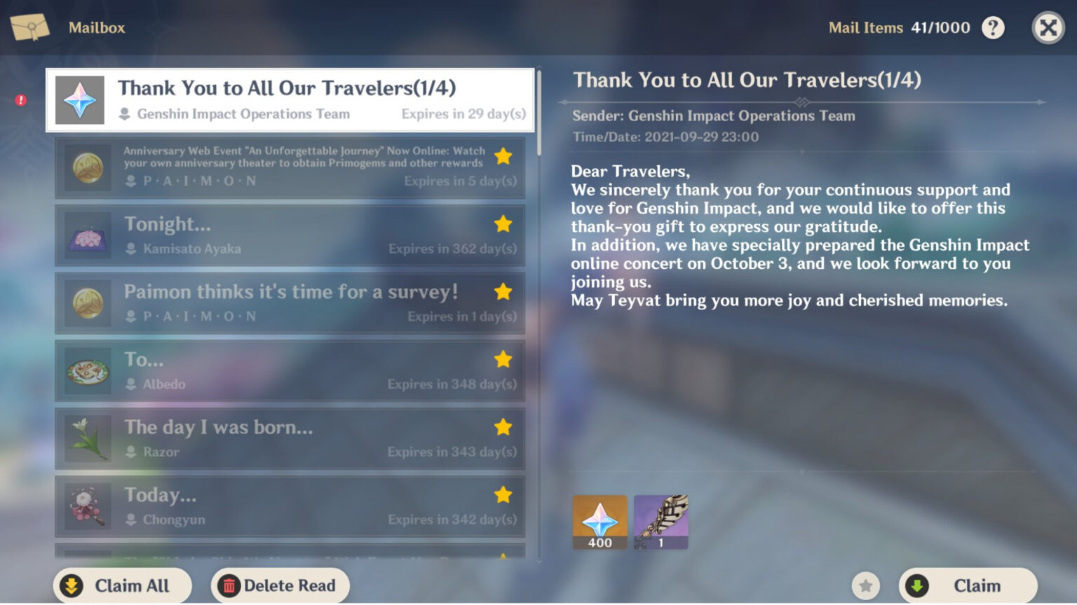 Genshin Impact anniversary 2021: Date, rewards, gifts, banner, events ...