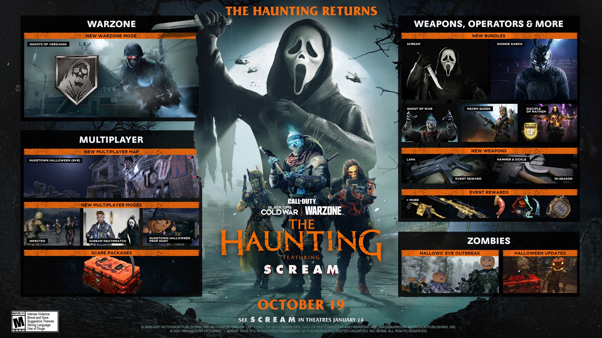 Warzone's The Haunting: New mode, free weapon, Ghostface and Frank the ...