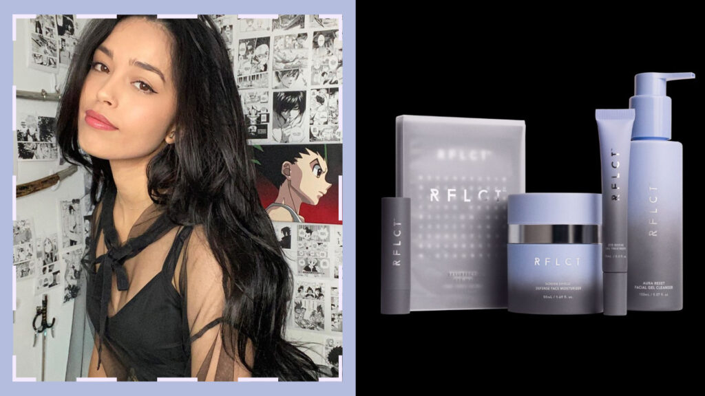 Valkyrae's new skincare brand RFLCT promises blue light screen ...