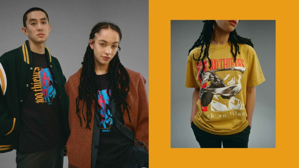 Cop titanic drip with the new 100 Thieves x Attack on Titan merch line ...