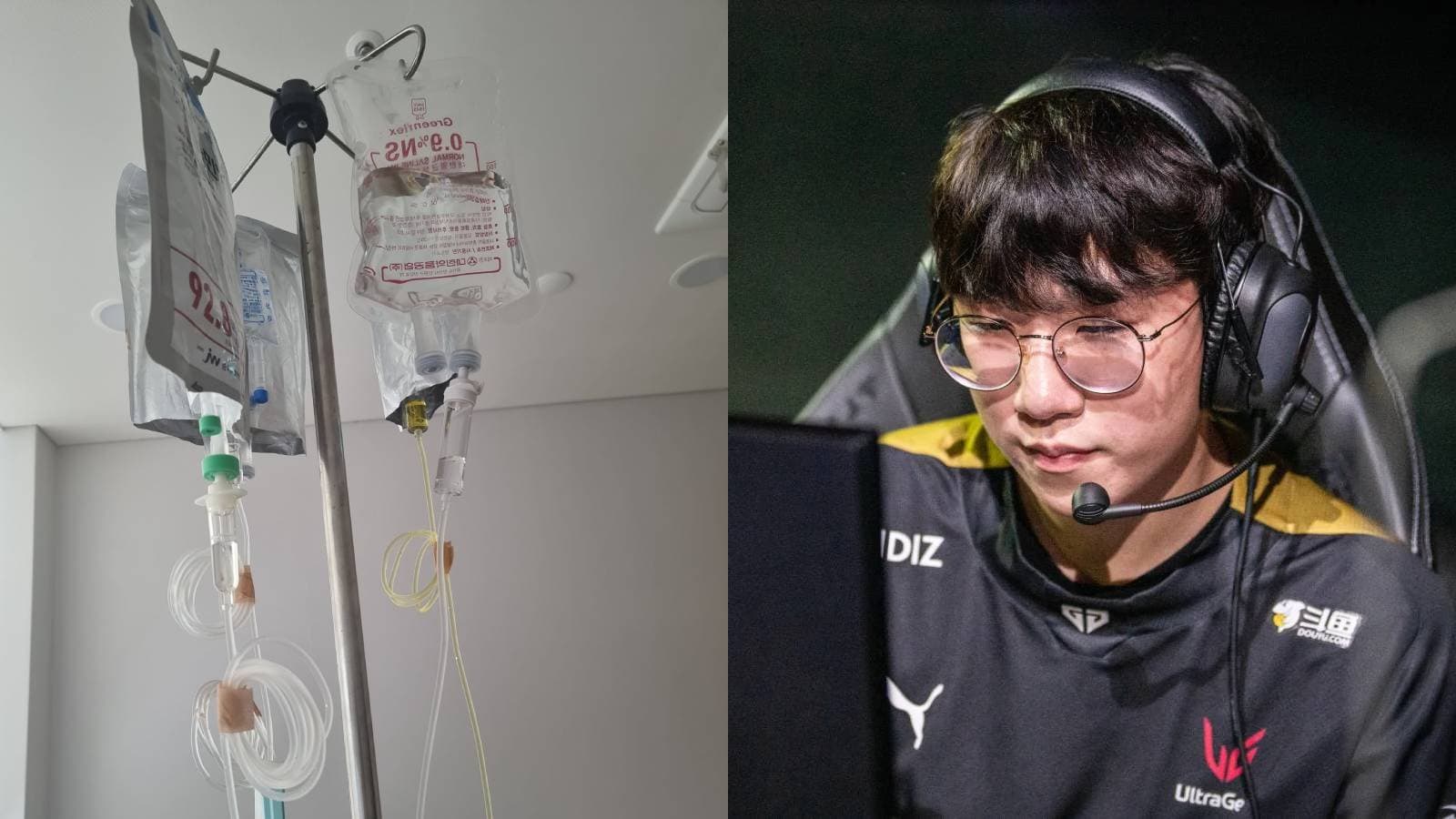 Lehends 的父亲不遗余力地给 Gen.G Ruler 输液