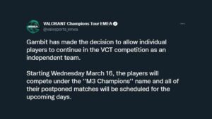 Gambit Esports Valorant roster to compete in VCT EMEA as independent ...