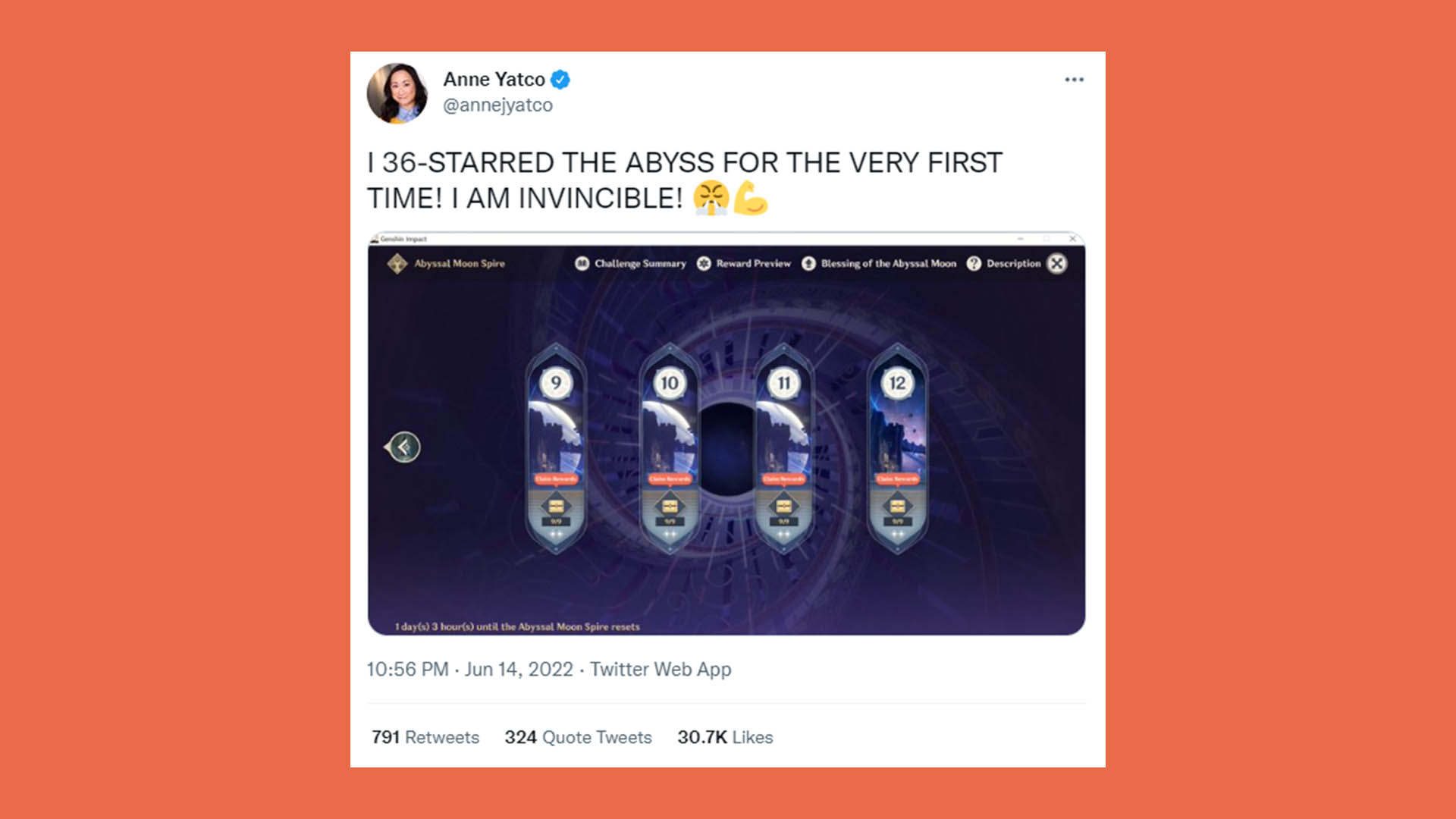 Raiden Shogun English VA achieves perfect Spiral Abyss run on her ...