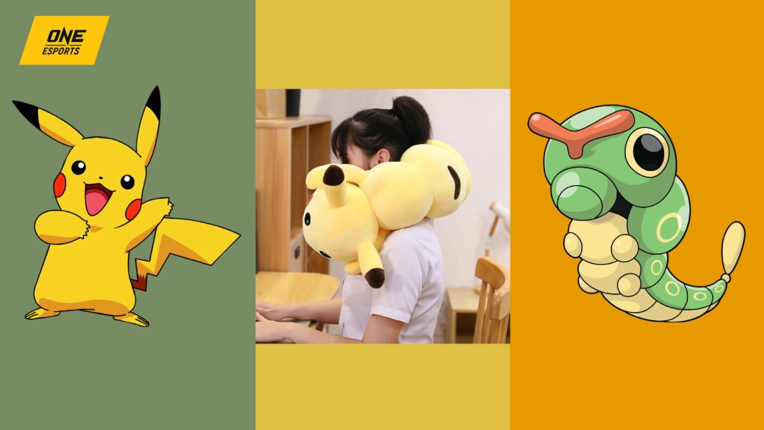 This Pikachu-Caterpie plushie is pure nightmare fuel | ONE Esports