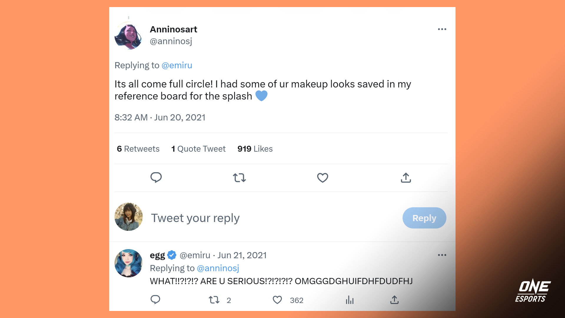 Emiru posted her Gwen cosplay, gets surprise of her life | ONE Esports