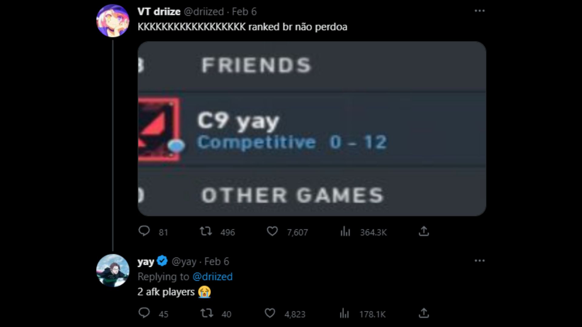 Cloud9's yay takes a beating in ranked match in Brazil | ONE Esports