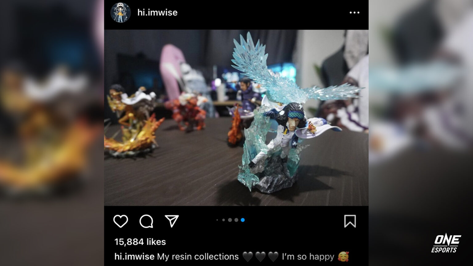 MLBB pro Wise's One Piece figure collection costs thousands | ONE Esports