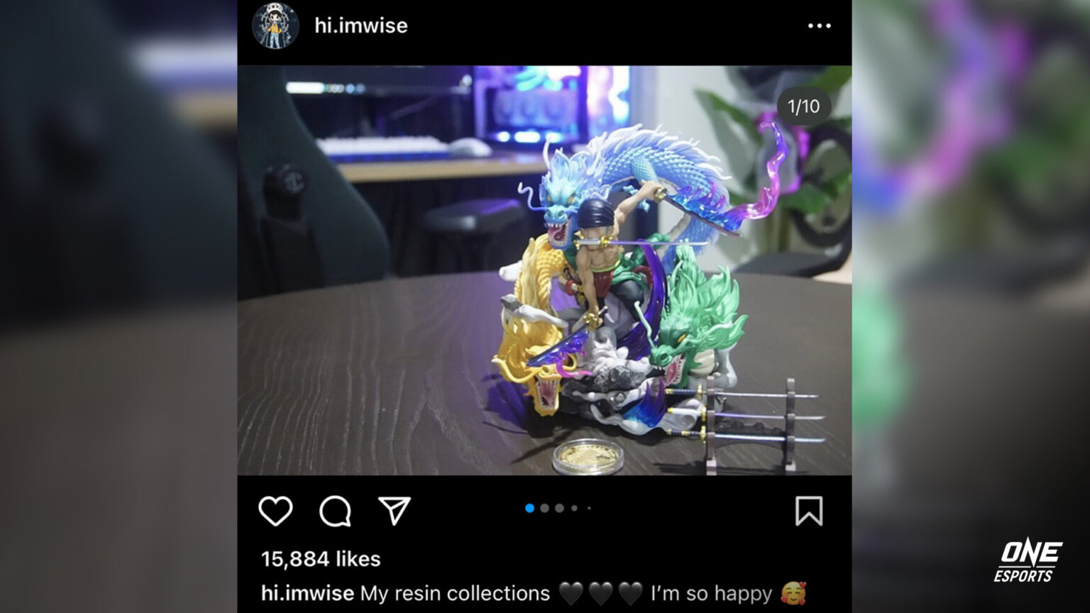 MLBB pro Wise's One Piece figure collection costs thousands | ONE Esports