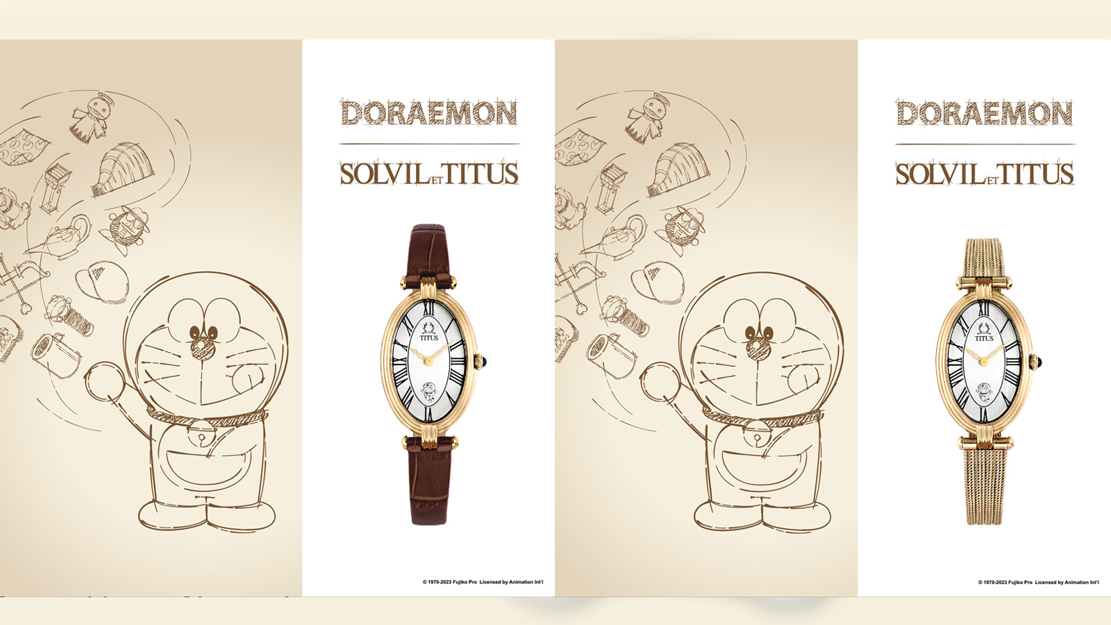 New Doraemon Solvil et Titus watch collaboration collection | ONE Esports