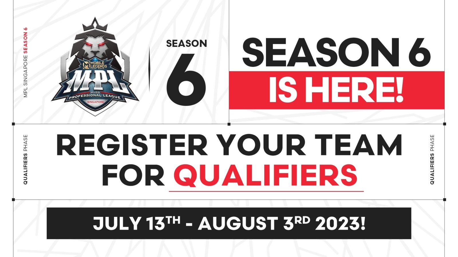 MPL SG Season 6 starts in August, registration now open | ONE Esports