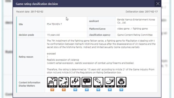 Tekken 8 rating released in South Korea stirring speculation | ONE Esports
