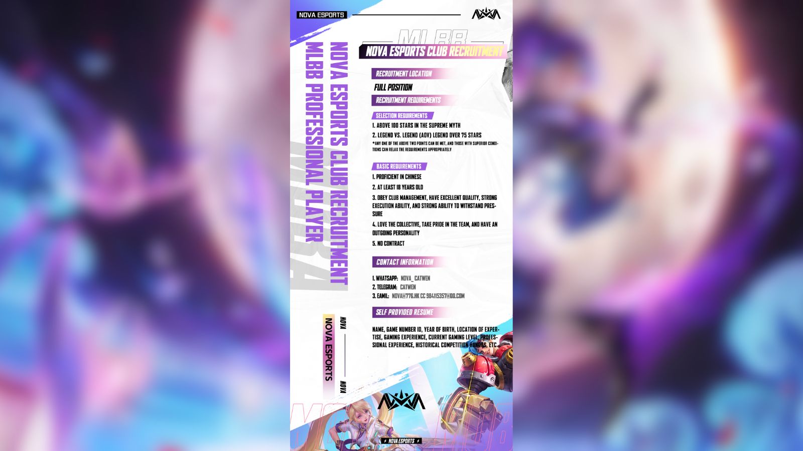 Chinese team Nova Esports on the hunt for debut MLBB roster | ONE Esports