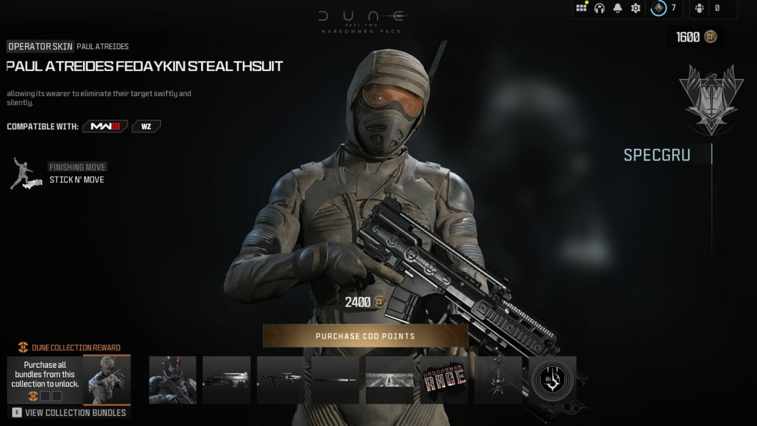 How to get the Harkonnen Hunter skin in MW3 and Warzone | ONE Esports