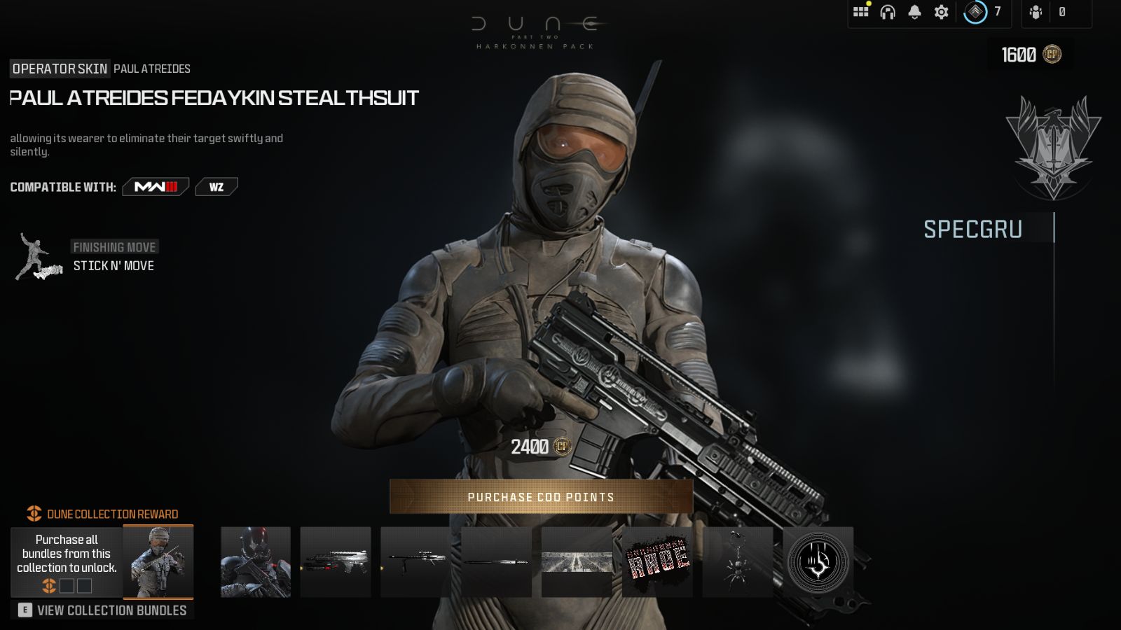 How to get the Harkonnen Hunter skin in MW3 and Warzone | ONE Esports