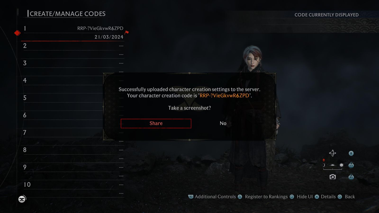 Rise of the Ronin character codes -- how to create and share | ONE Esports