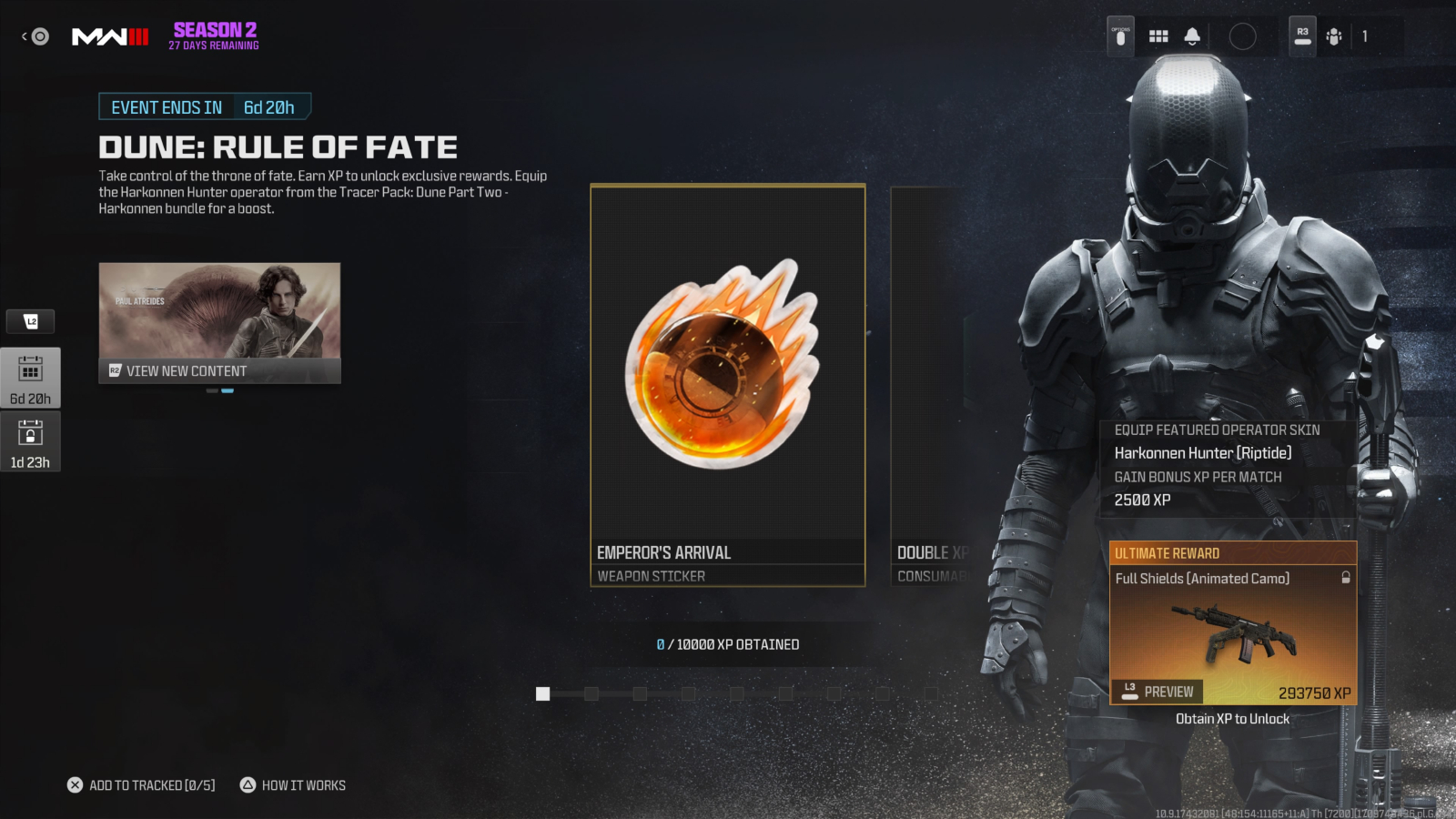 All Dune Rule of Fate event challenges and rewards in MW3 | ONE Esports