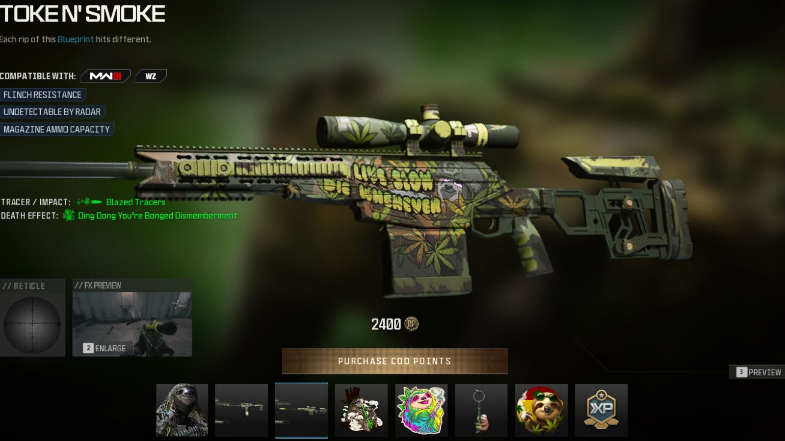 Stoney Sloth tracer pack MW3: Price and items | ONE Esports