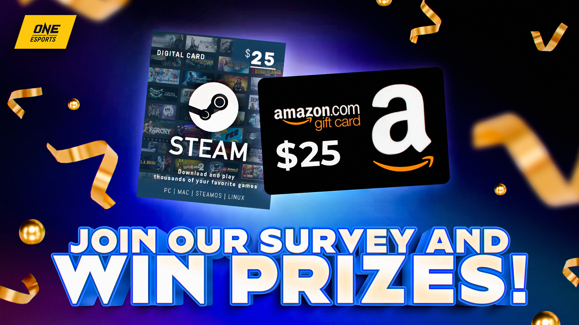 Join our survey for a chance to win exciting prizes! | ONE Esports