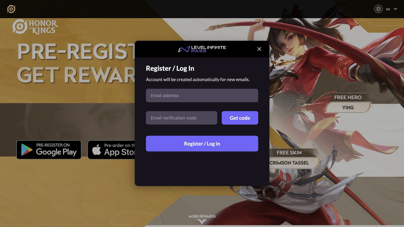 All Honor of Kings pre-registration rewards: A massive haul! | ONE Esports