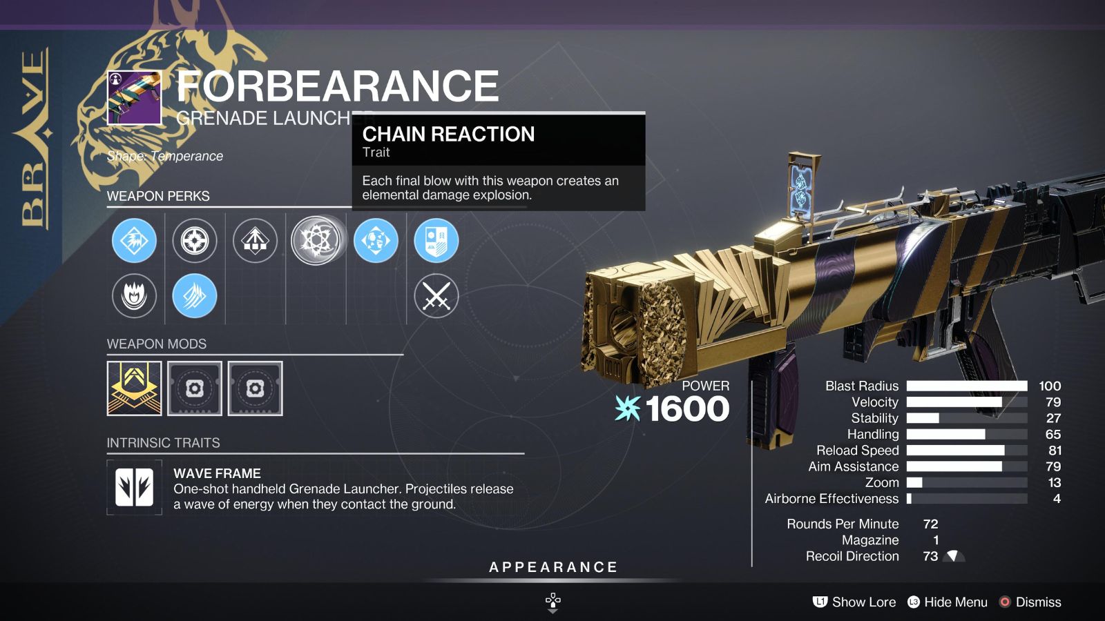 Destiny 2 Forbearance god roll -- the best there is | ONE Esports