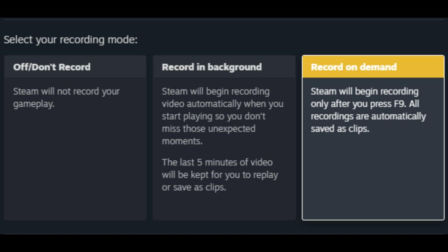 How to use big Steam Game Recording beta to download footage | ONE Esports