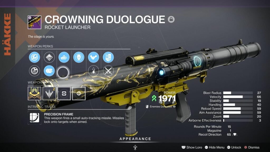 Destiny 2 Crowning Duologue god roll -- it's very good! | ONE Esports