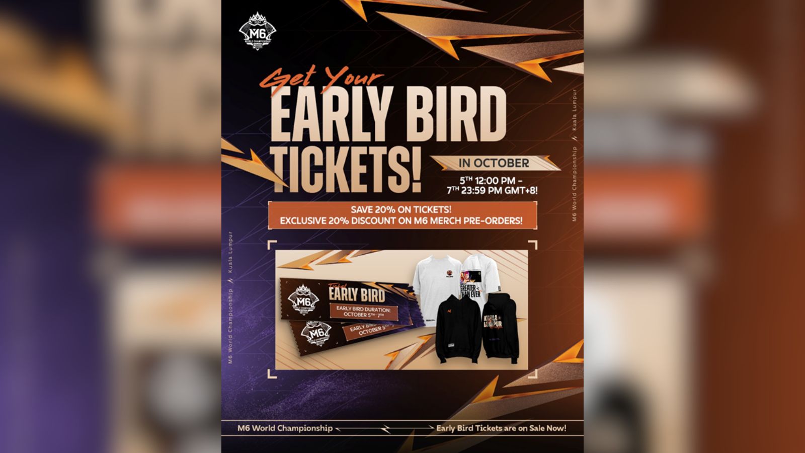Where to buy M6 World Championship tickets, early bird promo | ONE Esports