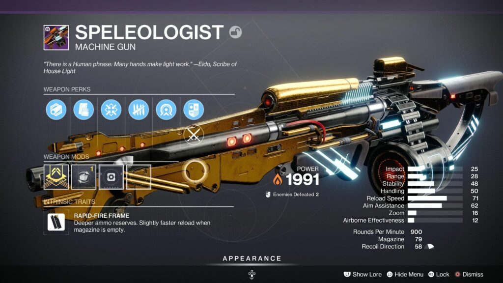 Destiny 2 Speleologist god roll -- both PvE and PvP perks! | ONE Esports