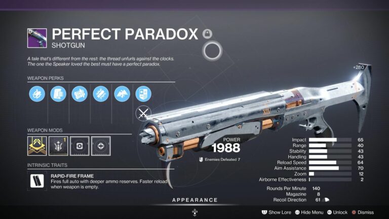 Destiny 2 Perfect Paradox god roll -- powerful shotgun | ONE Esports
