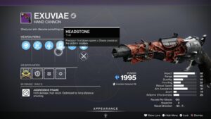 Destiny 2 Exuviae god roll -- powerful stasis hand cannon | ONE Esports
