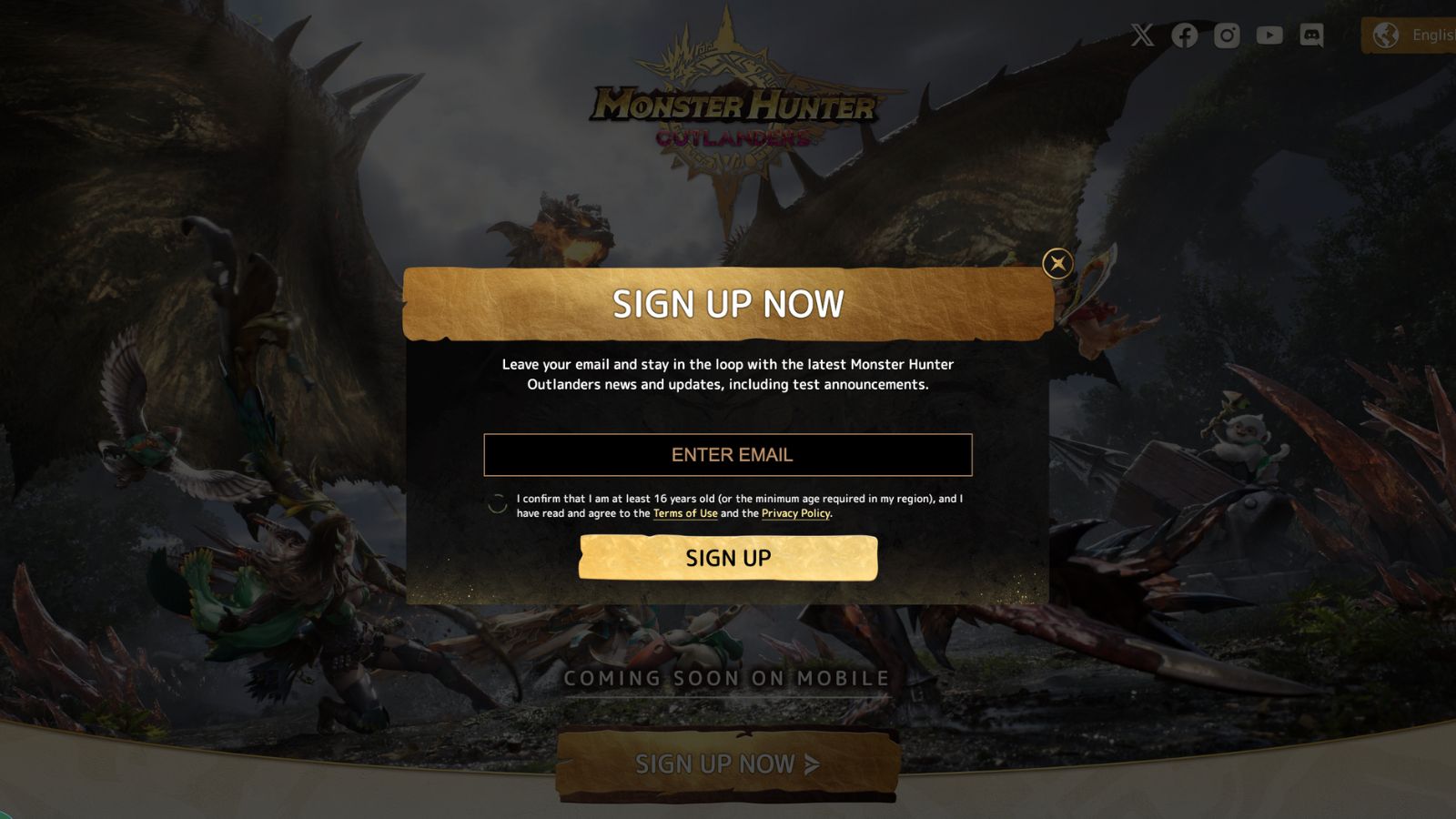 How to join the Monster Hunter Outlanders playtest | ONE Esports