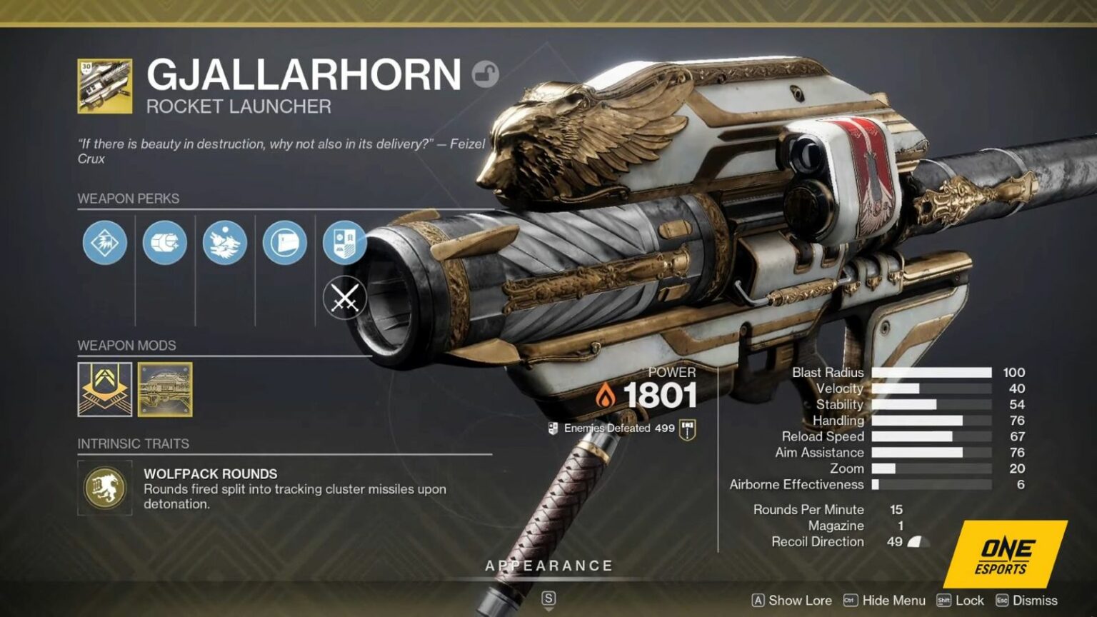 How to get Gjallarhorn in Destiny 2 -- strong heavy weapon | ONE Esports