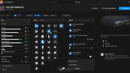 Destiny 2 Arcane Embrace god roll -- Heavy Burst Arc shotgun | ONE Esports