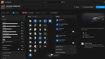 Destiny 2 Arcane Embrace god roll -- Heavy Burst Arc shotgun | ONE Esports