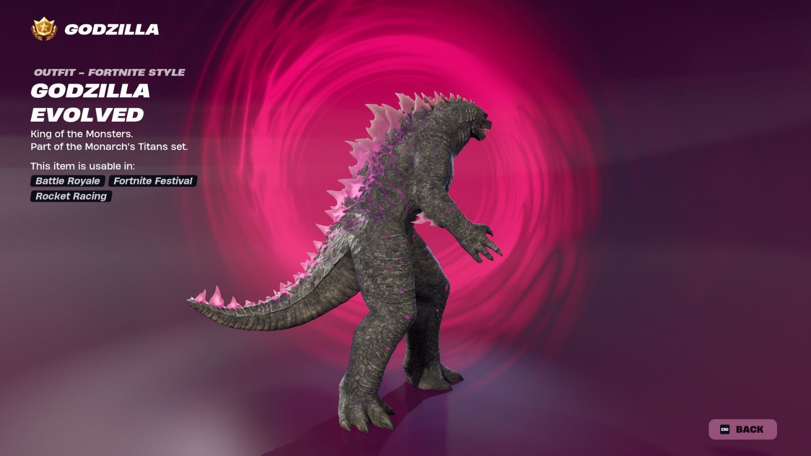 When is big Fortnite Godzilla skin release date 2025 | ONE Esports