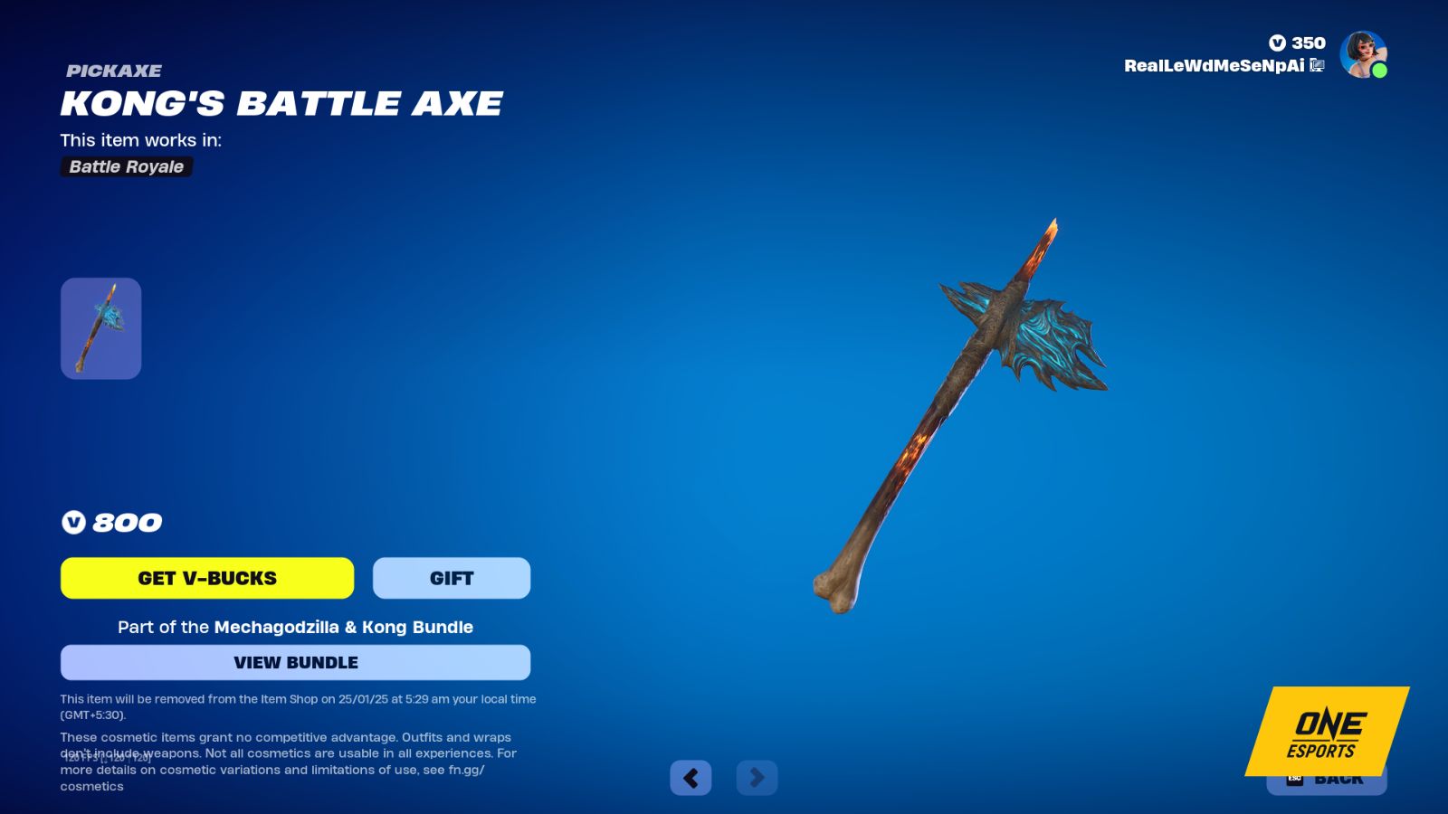 How to get Kongs Battle Axe in Fortnite 2025 | ONE Esports