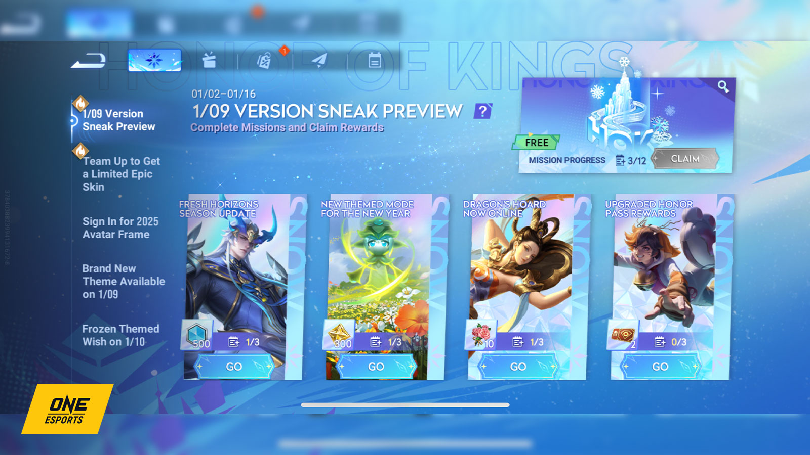 Honor of Kings x Frozen: Experience the magic by unlocking Snowventure skins for free! | ONE Esports