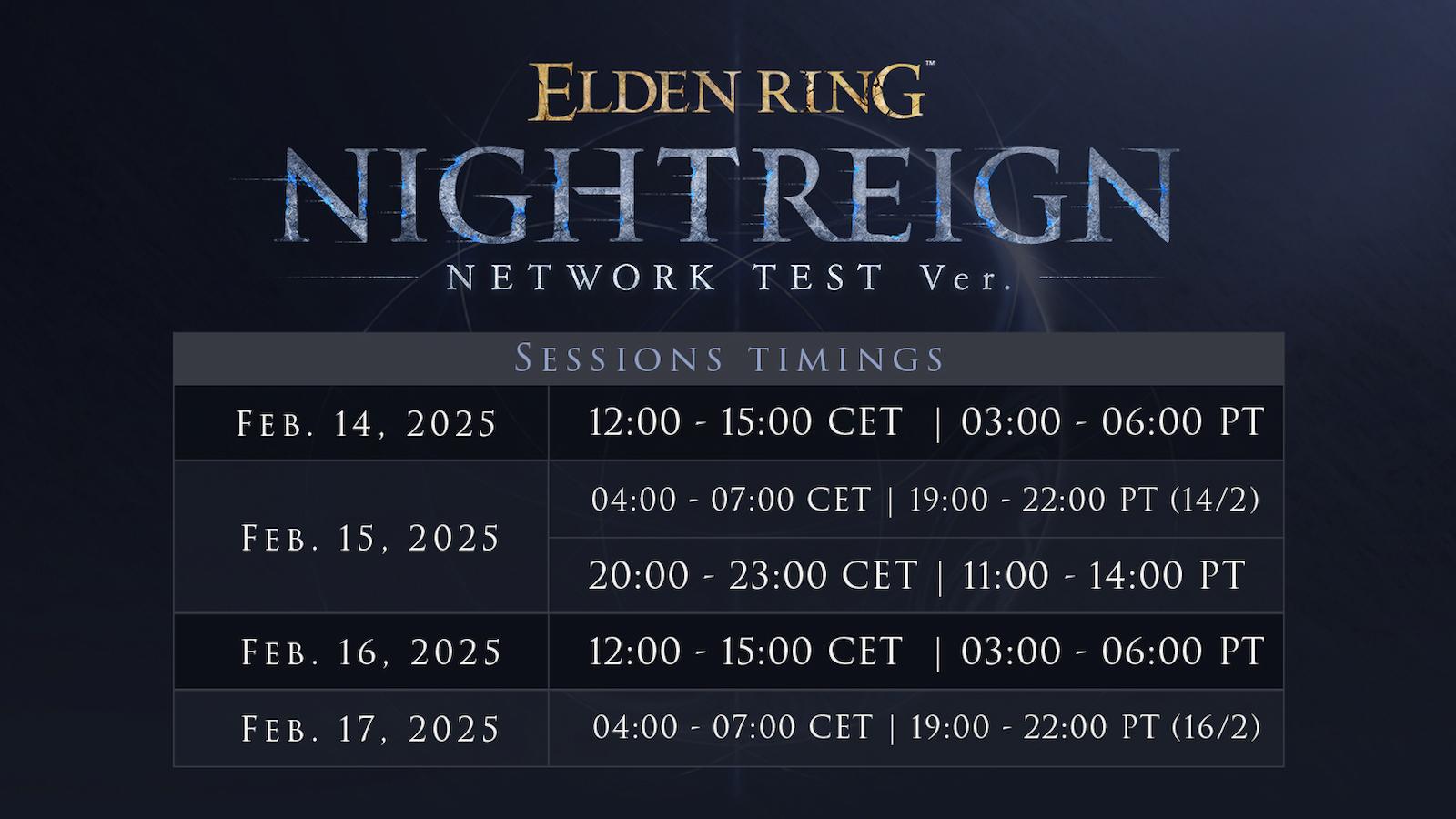 Big Elden Ring Nightrein network test schedule, details 2025 | ONE Esports