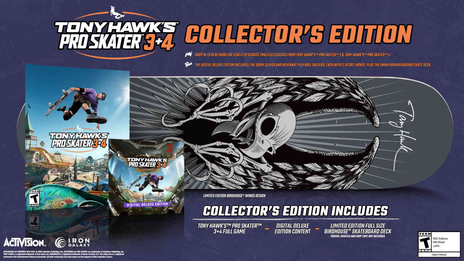 Pro Skater 3 + 4 collector's edition comes with skateboard | ONE Esports