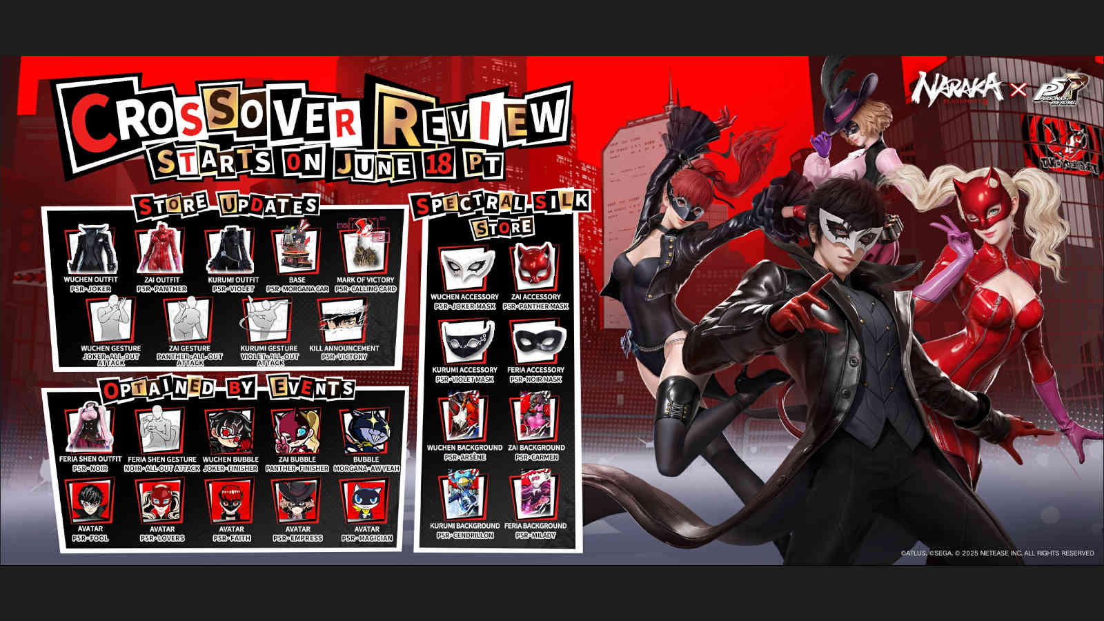 All Naraka x Persona 5 skins and freebies you can earn | ONE Esports