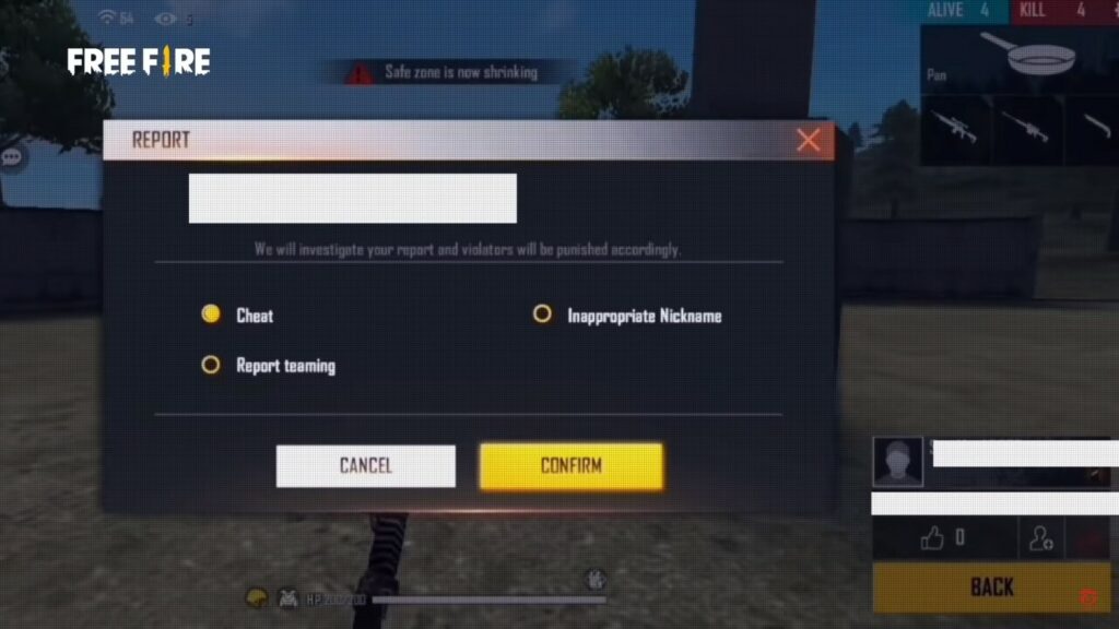 Cara melaporkan cheater Free Fire (FF) | ONE Esports Indonesia