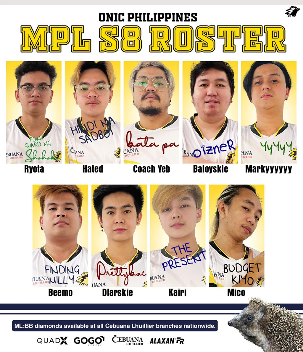 ONIC PH, Blacklist International MPL-PH Season 8 rosters, ni-reveal na ...
