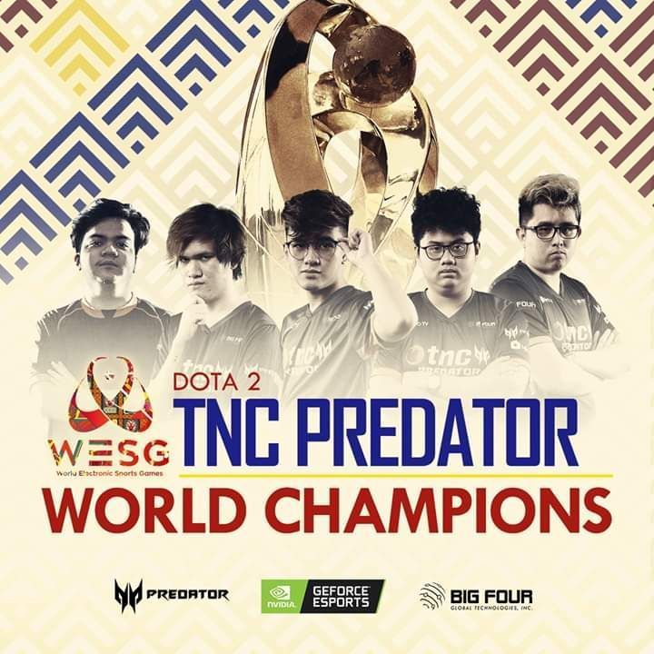 TNC Predator wins WESG Dota 2 competition | ONE Esports