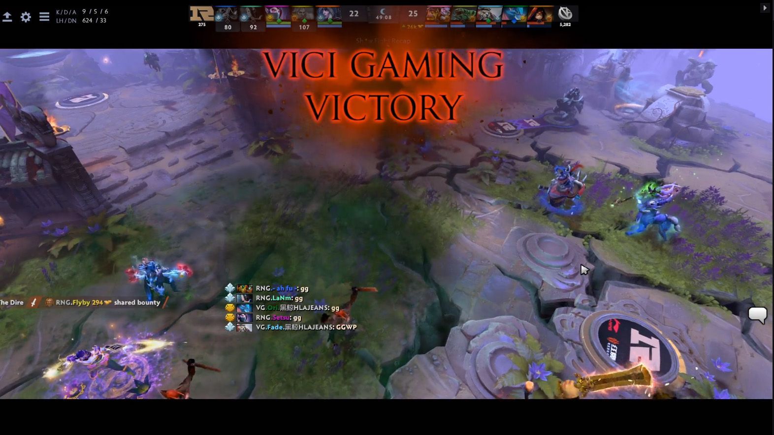 TI9 Day 1 Group Stage results: VG defeats RNG 2-0 in a hard-fought series | ONE Esports