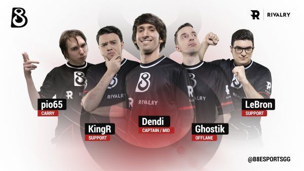 Dendi has revealed B8's full roster | ONE Esports