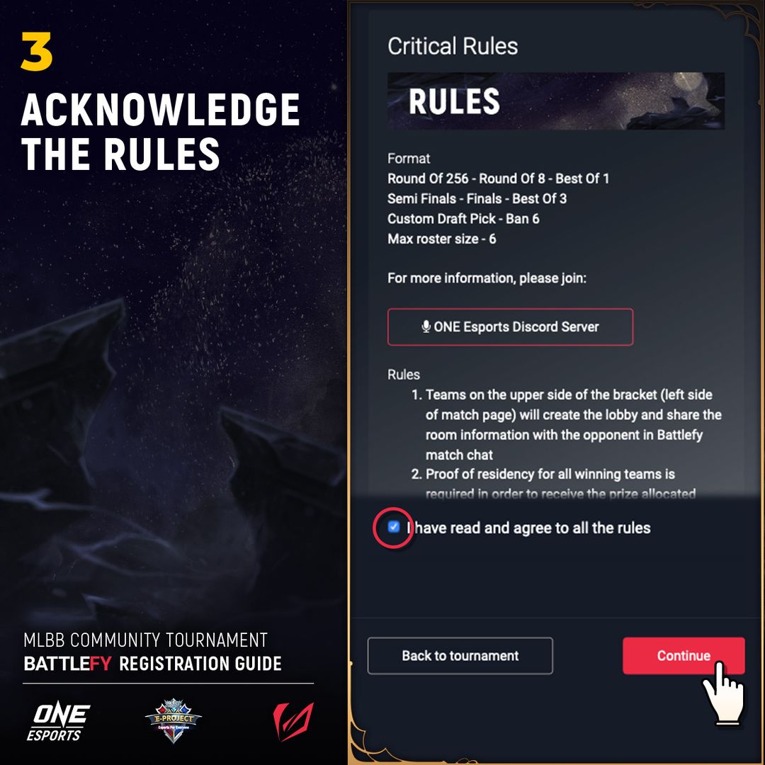 How to join a ONE Esports MLBB Community tournament | ONE Esports