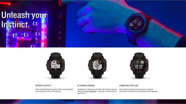 This edition of Garmin's Instinct Smartwatch is designed for esports ...