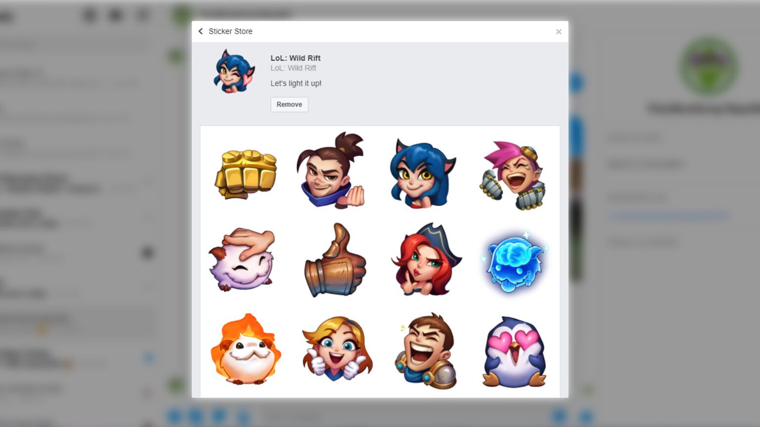 There's an official Wild Rift sticker set for Facebook Messenger | ONE ...